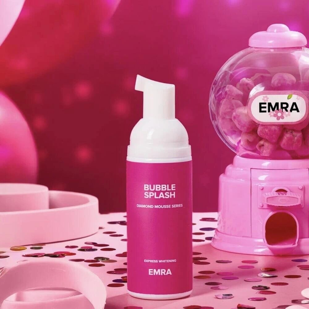Пенка для зубов и полости рта ферментная EMRA Bubble Splash, со вкусом бабл-гам, 60 мл