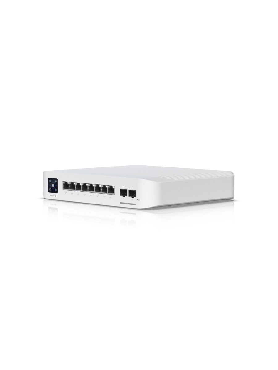Коммутатор UBIQUITI UniFi Switch Pro 8 PoE 8 портов (8х1000Mbs, 2хSFP+, управляемый, настольный, L3, корпус-пластик) (USW-Pro-8-PoE)
