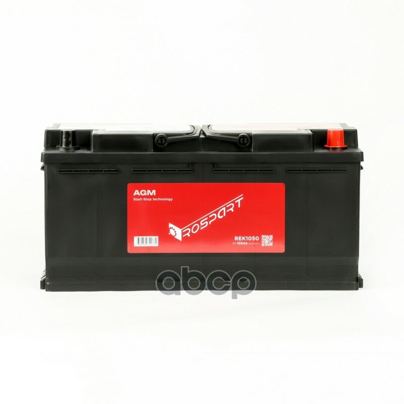 АКБ AGM 12V 105Ah 950A 392x175x190 / -+ / ROSPART арт. REK1050