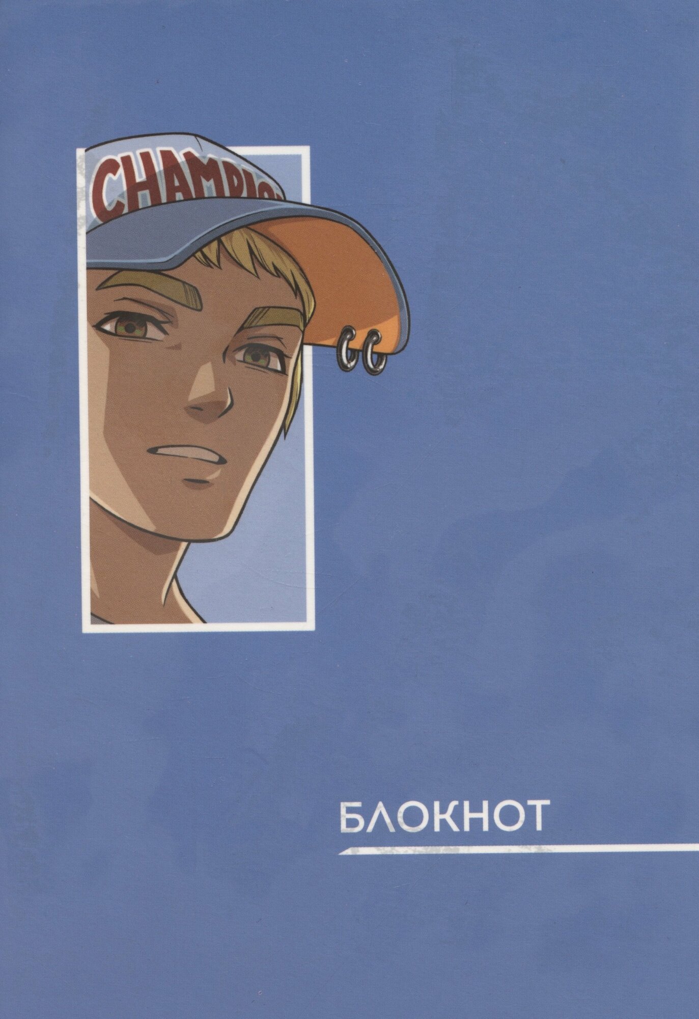 Записная книжка А6 40л "Аниме. Голубой" инт. переплет, диз. блок, софт-тач, офсет