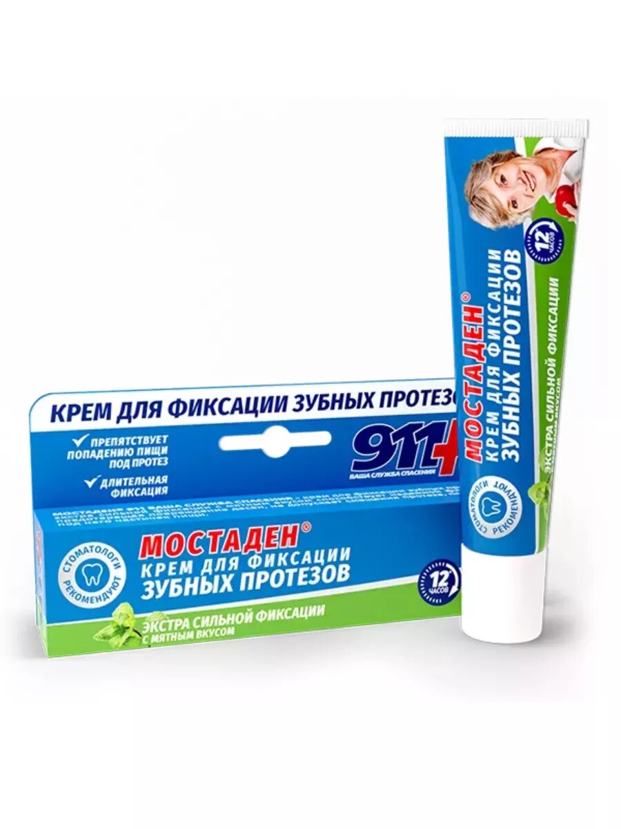 Мостаден крем для фиксации зубных протезов Экстра Сильный