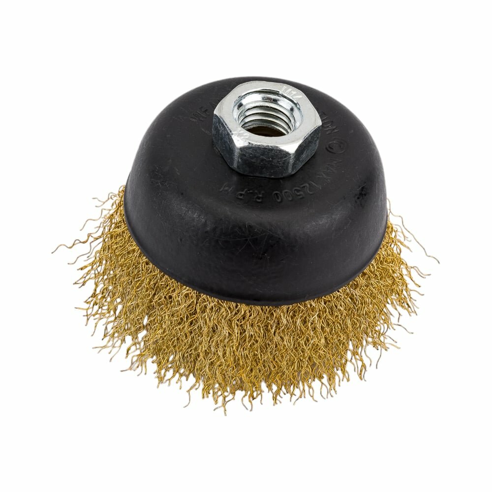 Латунная чашеобразная кордщетка для ушм Rockforce RF-BWC003(29072)