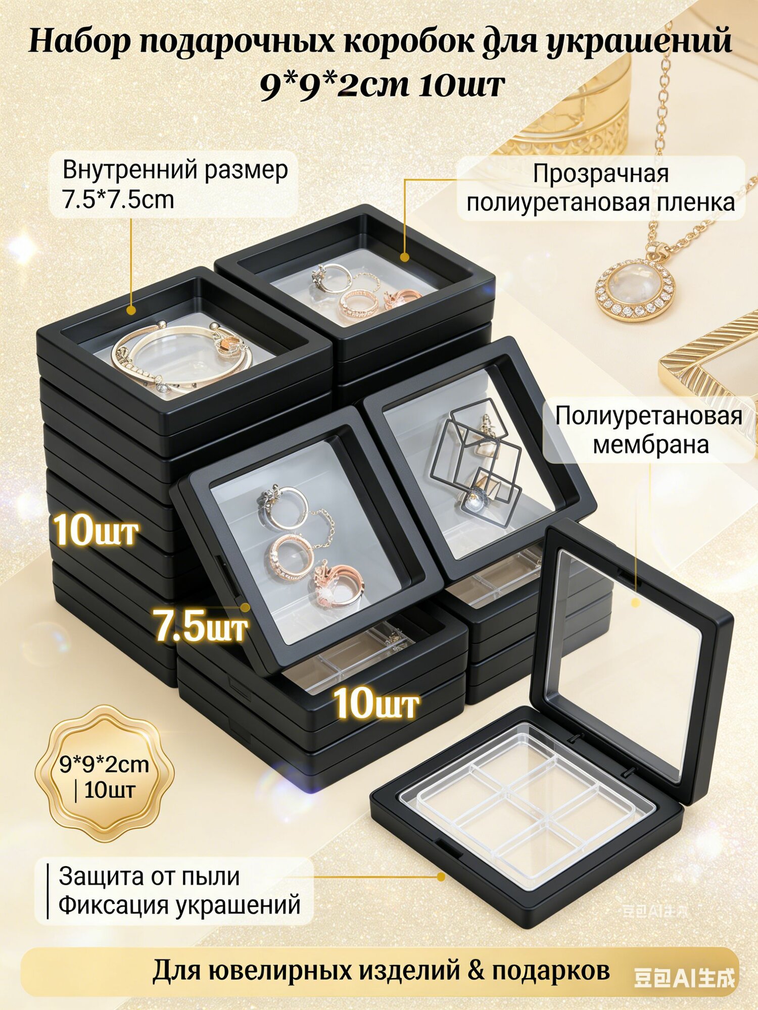 Набор коробок для украшений 10шт