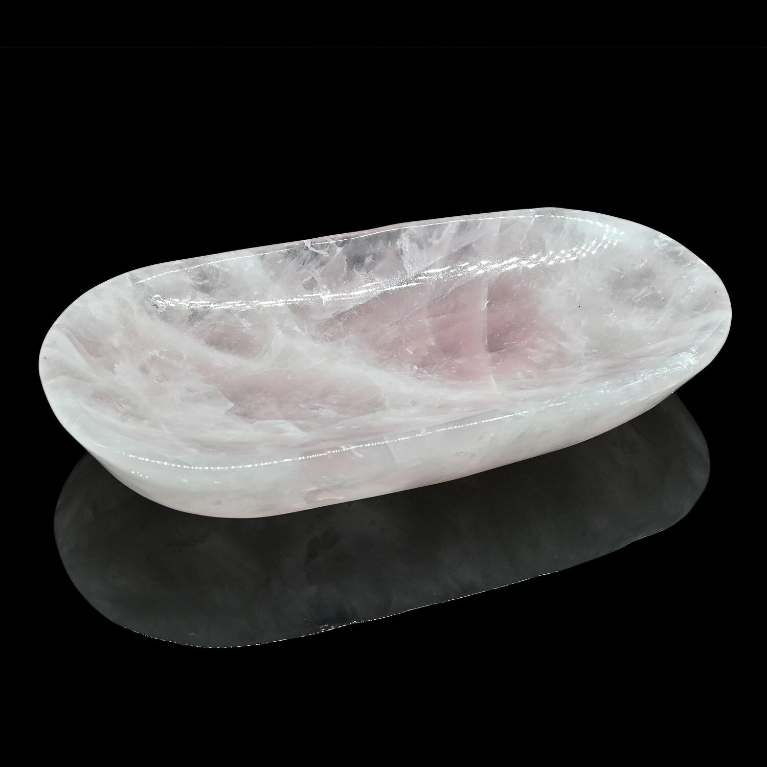 Мыльница из розового кварца 156*80*22мм, 356г