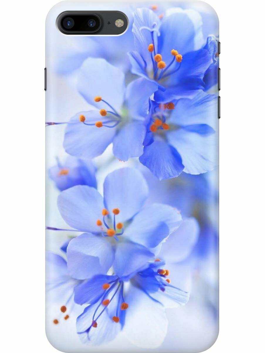 Силиконовый чехол на Apple iPhone 8 Plus / 7 Plus / Эпл Айфон 7 Плюс / 8 Плюс с рисунком "Лазурные орхидеи"