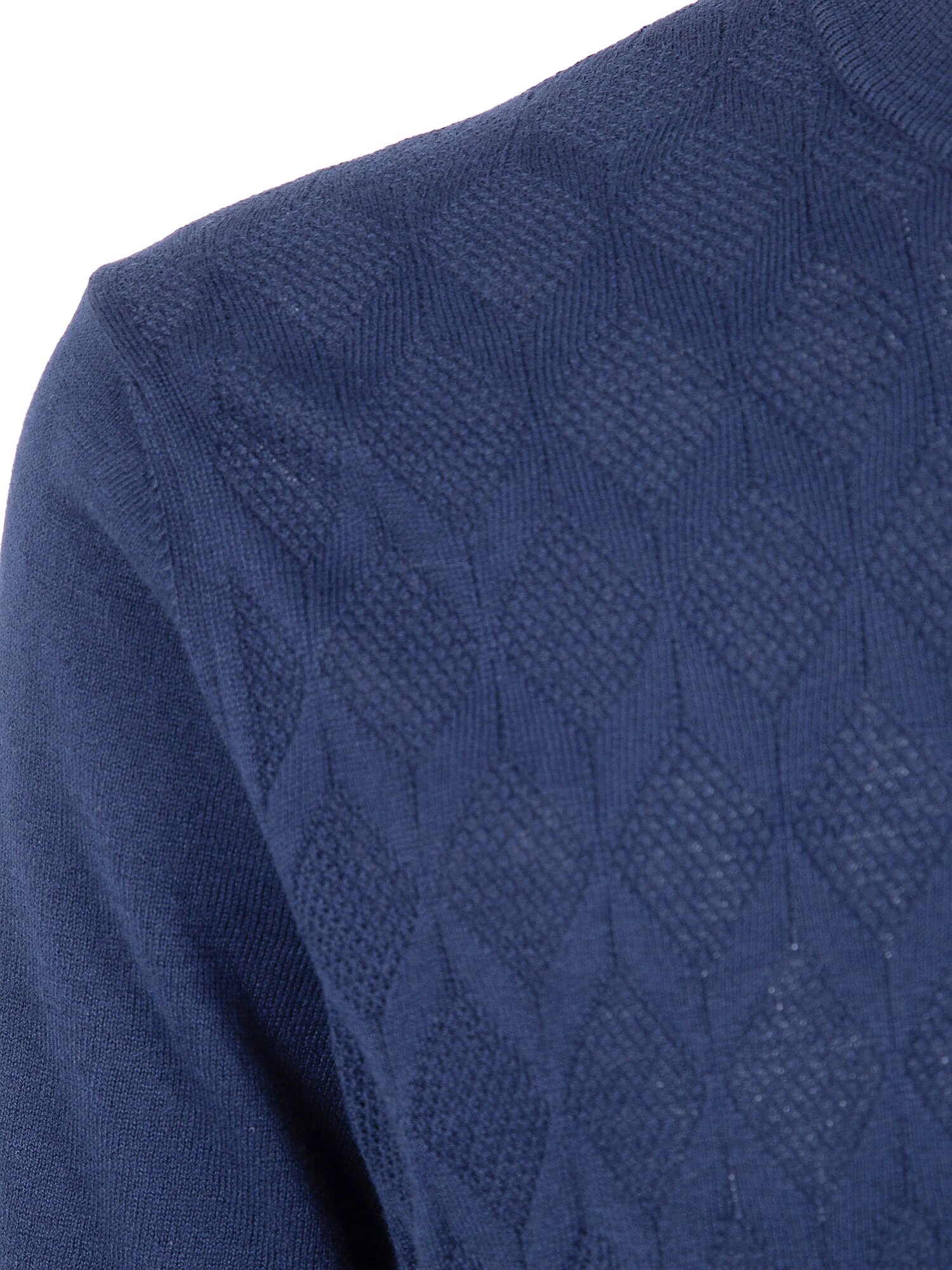 Футболка Barba Diamond-patterned knit T-shirt, размер 48, blue — фото 1