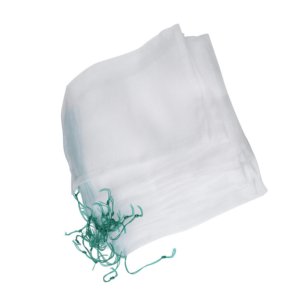 Нейлоновые сетчатые мешки, ситовые мешки, мешки для замачивания семян, сетчатые мешки для защиты фруктовых деревьев от птиц и насекомых, экологически чистые фильтрующие мешки, 100 шт. (25x15 см), цвет веревки случайный.