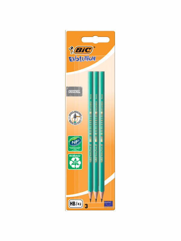 Карандаш чернографитовый BIC зеленый корпус уп. 3 шт.