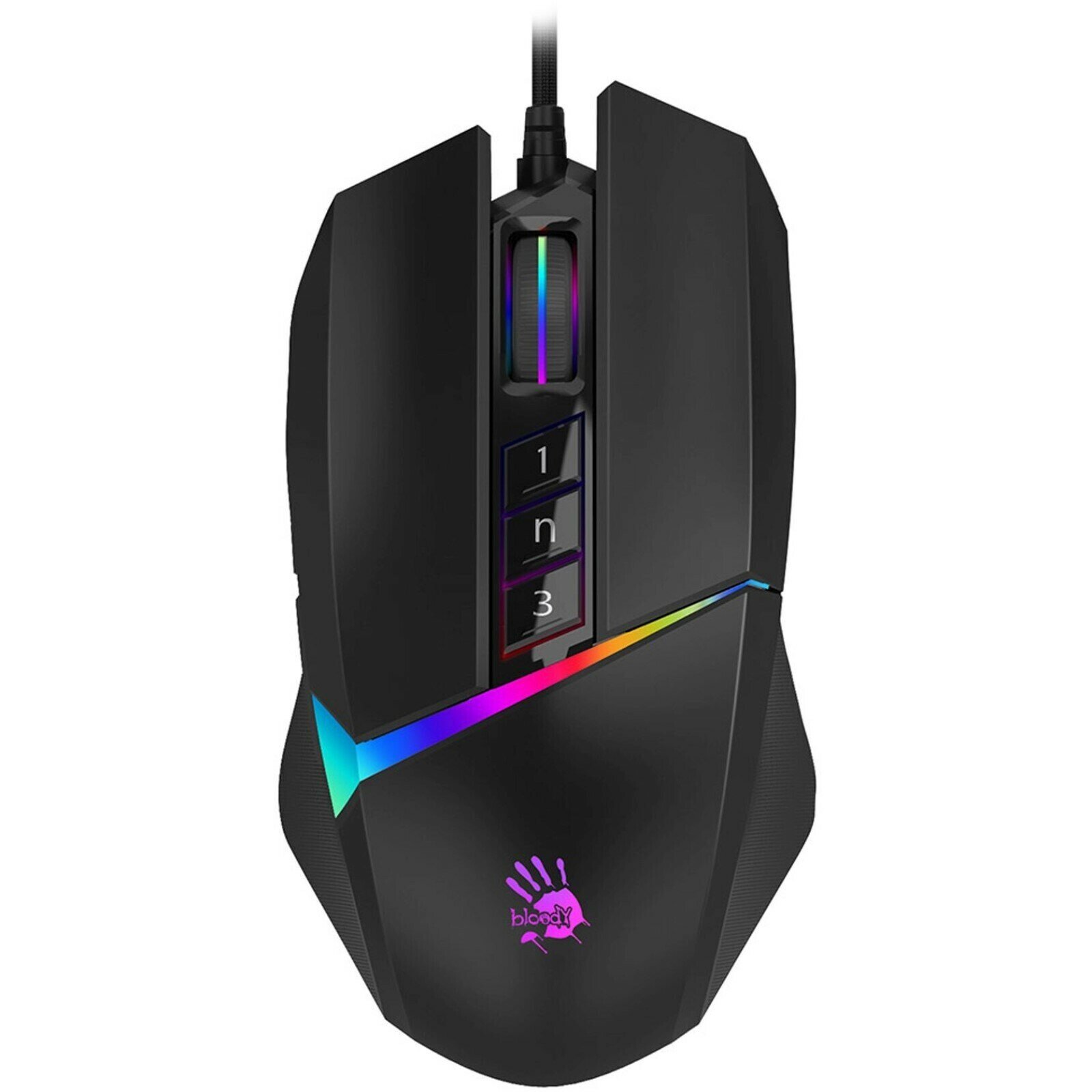 Мышь проводная компьютерная Bloody W60 Max черный