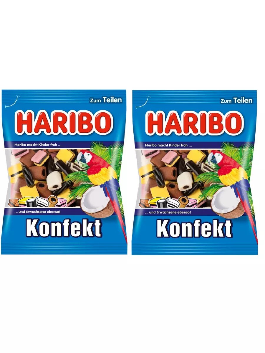 Жевательный мармелад Haribo Konfekt / Харибо Конфект (Германия), 2 шт. по 100 грамм