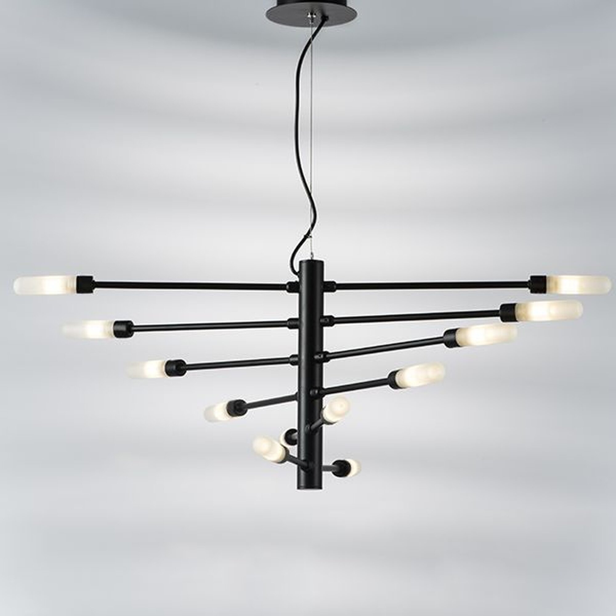 Люстра подвесная Lightstar RAGNO, IP20, 12хG9, 220В, цвет черный
