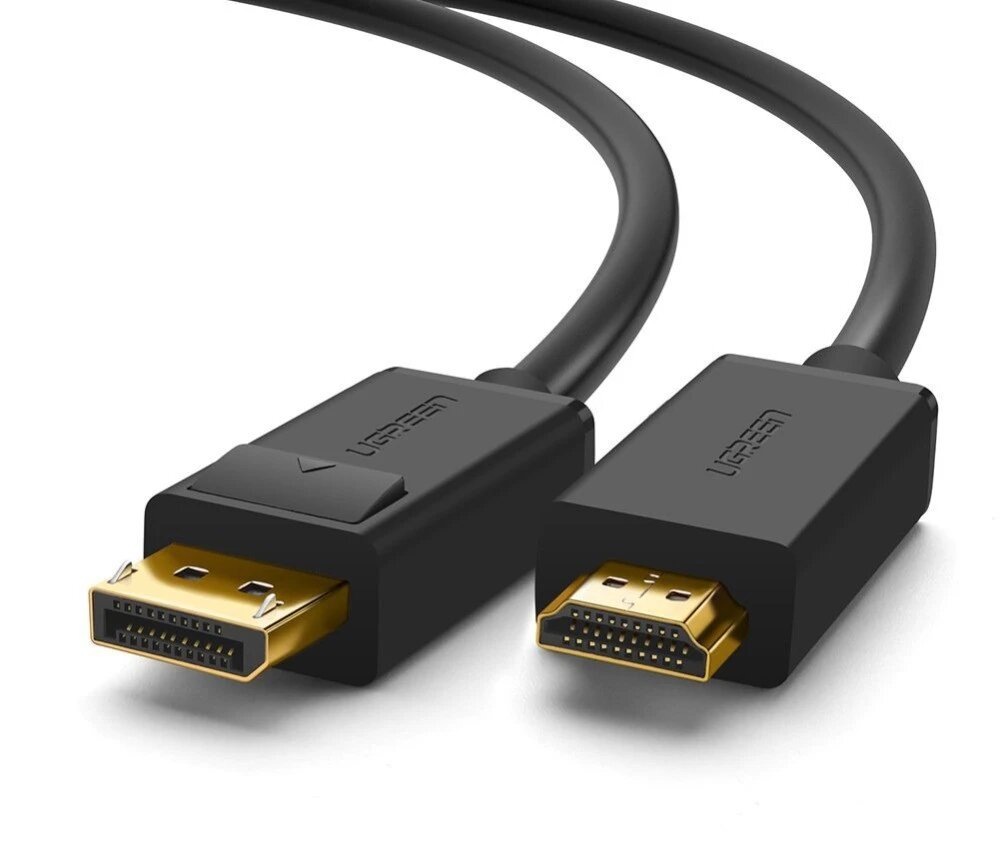 Кабель аудио-видео UGREEN DP101, DisplayPort (m) - HDMI (m), 1м, черный (10238)
