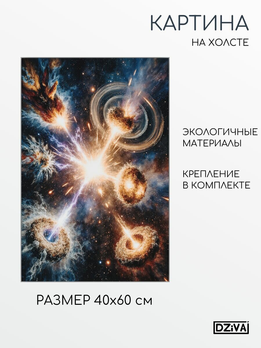 Картина на холсте Галактическое событие 40x60 см