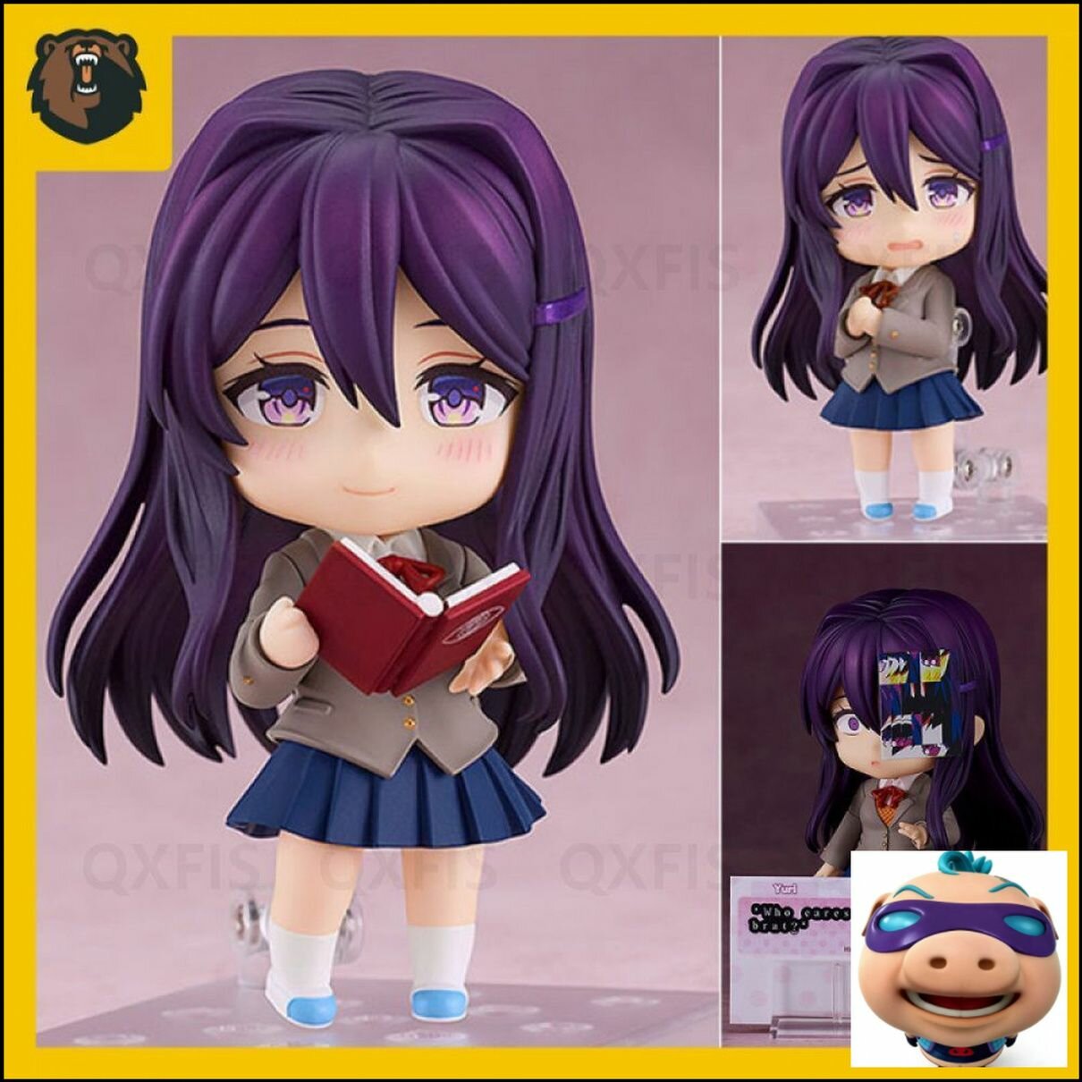 Фигурка Доки Доки Литературный Клуб Юри / Doki Doki Literature Club Yuri Нендороид Подарки для болельщиков (10 см) 2283(Юри)