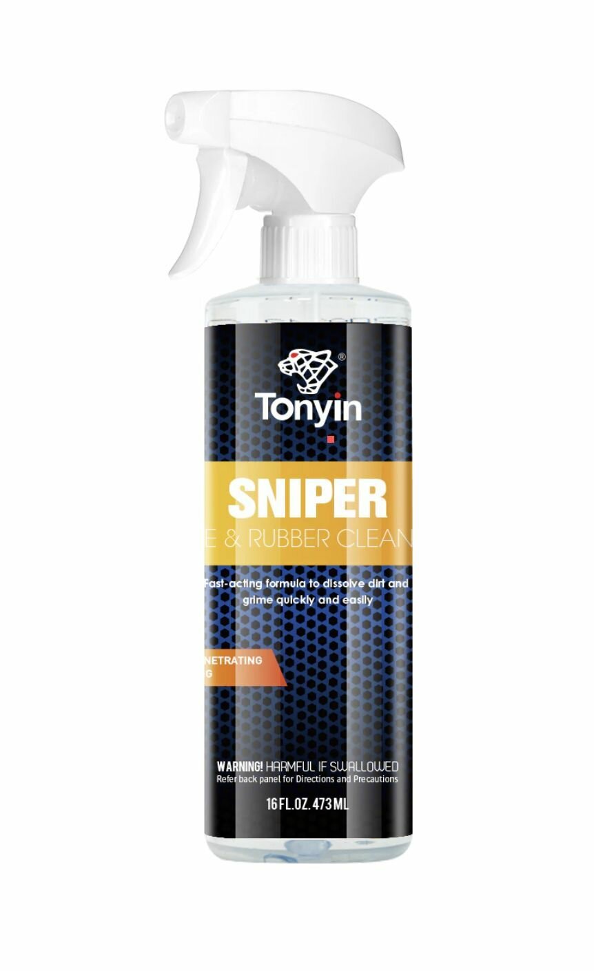 Средство для очистки шин и резиновых элементов SNIPPER TYRE & RUBBER FOAM CLEANER TN06B TONYIN, 473 мл.
