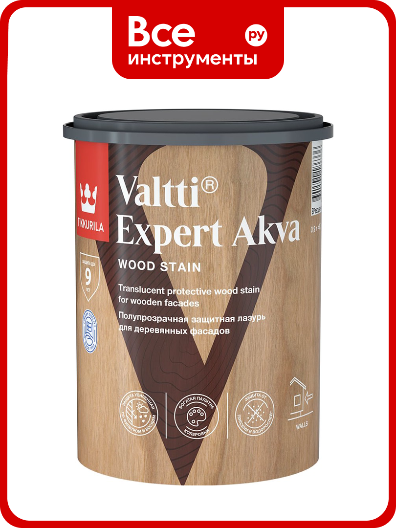Антисептик Tikkurila VALTTI EXPERT AKVA белый дуб 0,9л 700009611