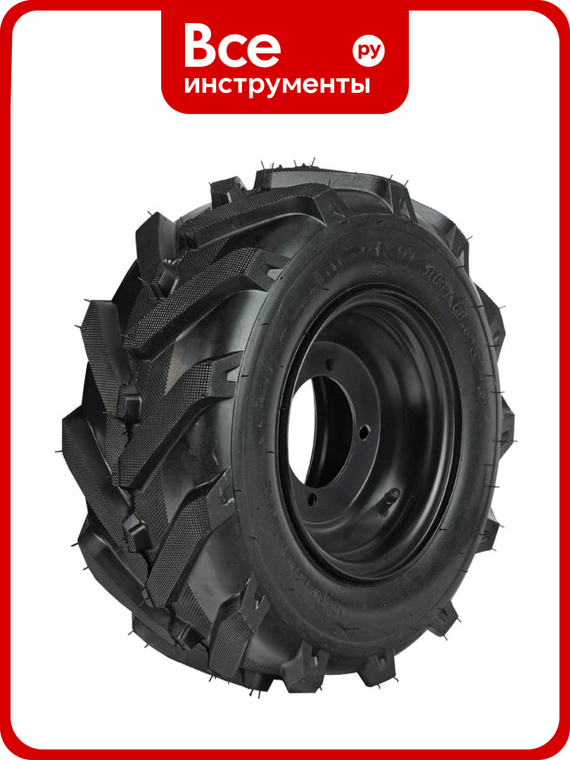 Колесо пневматическое с диском X-Drive P16x6.50-8D-1 (левое) PATRIOT 490001281, для мотоблоков