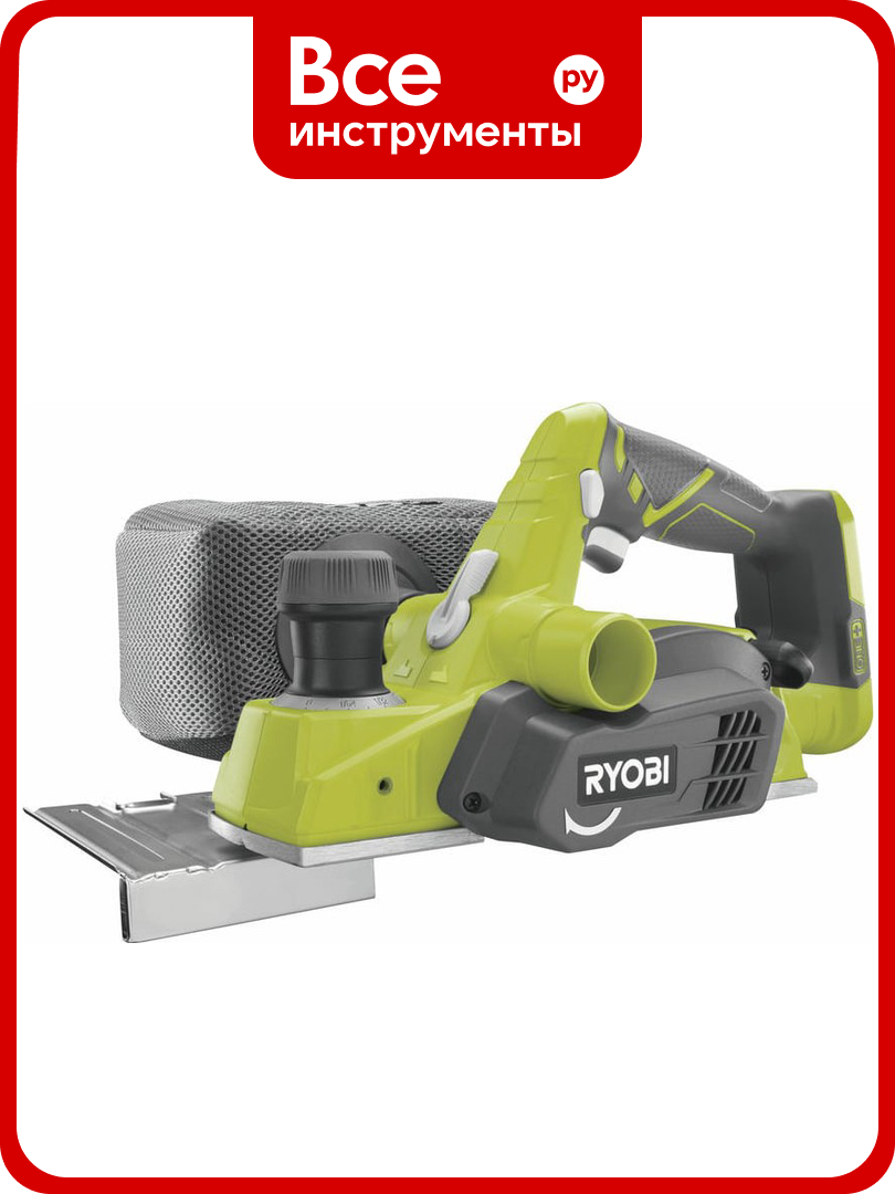 Аккумуляторный рубанок Ryobi ONE+ R18PL-0 5133002921, 1.6 мм, Надежная
