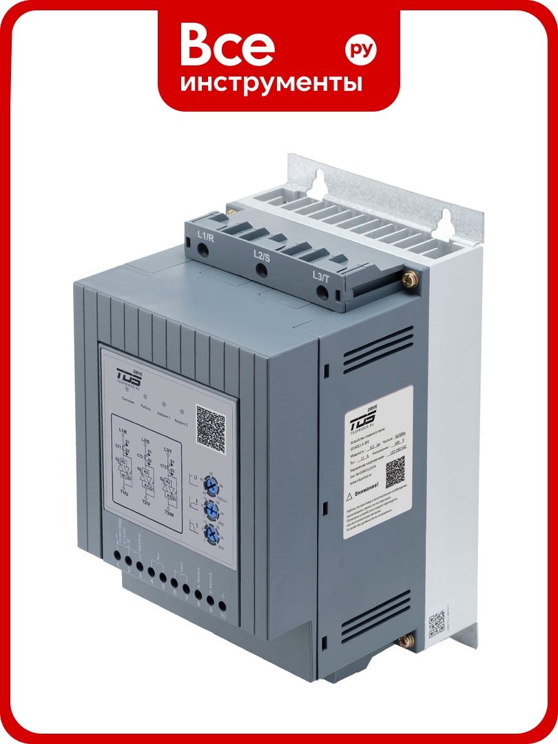 Устройство плавного пуска TDS 7,5 kw 15a 380vac ss14015-a-3p3 TDS57663 силовой пластиковый трехполюсный нереверсивный