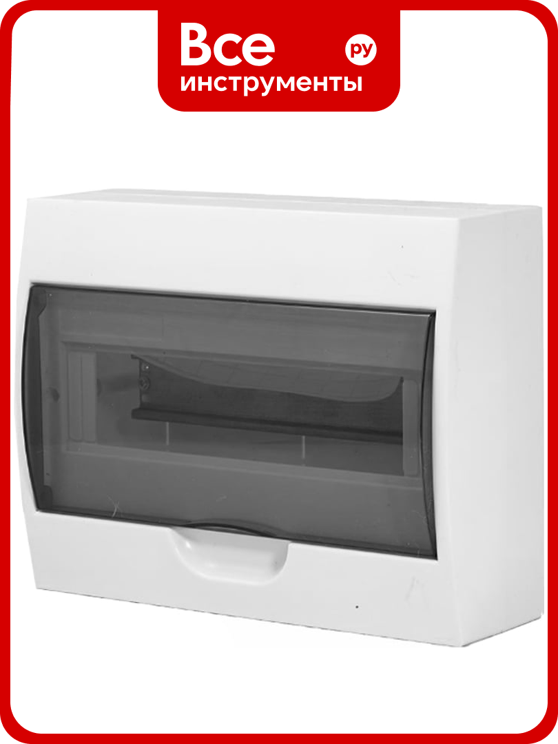 Бокс U-plast IP41, прозрачная дверь, 1 шт ЩРН-П-12 омега, корпус из полистирола, установка внутри и снаружи помещения