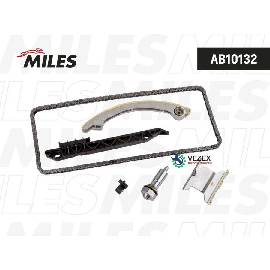 MILES AB10132 Комплект цепи ГРМ OPEL Vectra C 2.2i 16V Z22SE 02- без звездочек AB10132