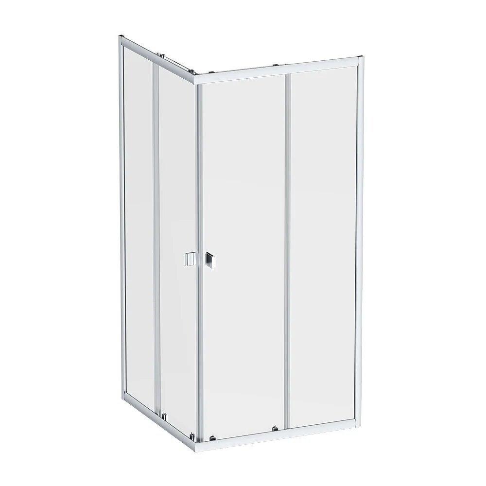 Душевой уголок AM.PM Sense W76G-403-9090-MT без поддона, стеклянный, 88x88, квадратный, раздвижной, немецкий