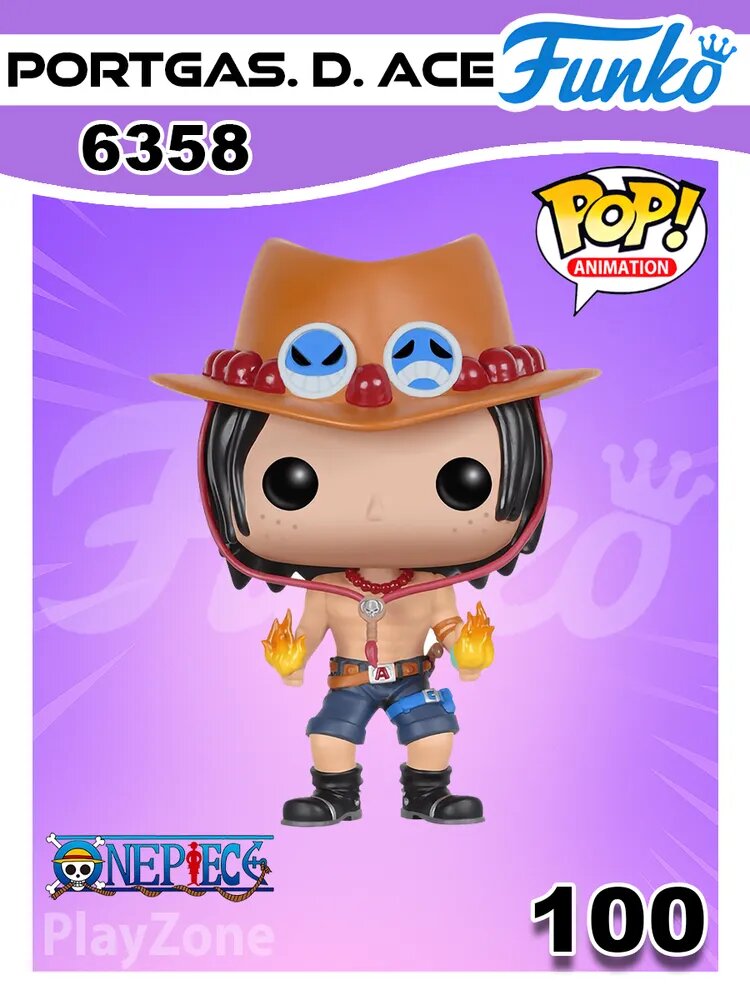Funko POP Anime: One Piece Portgas D. Ace Action Figure,6358(100), Портгас Д Эйс