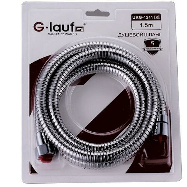 Шланг для душа G-Lauf URG-1211 хром, 150 см, металлическая оболочка