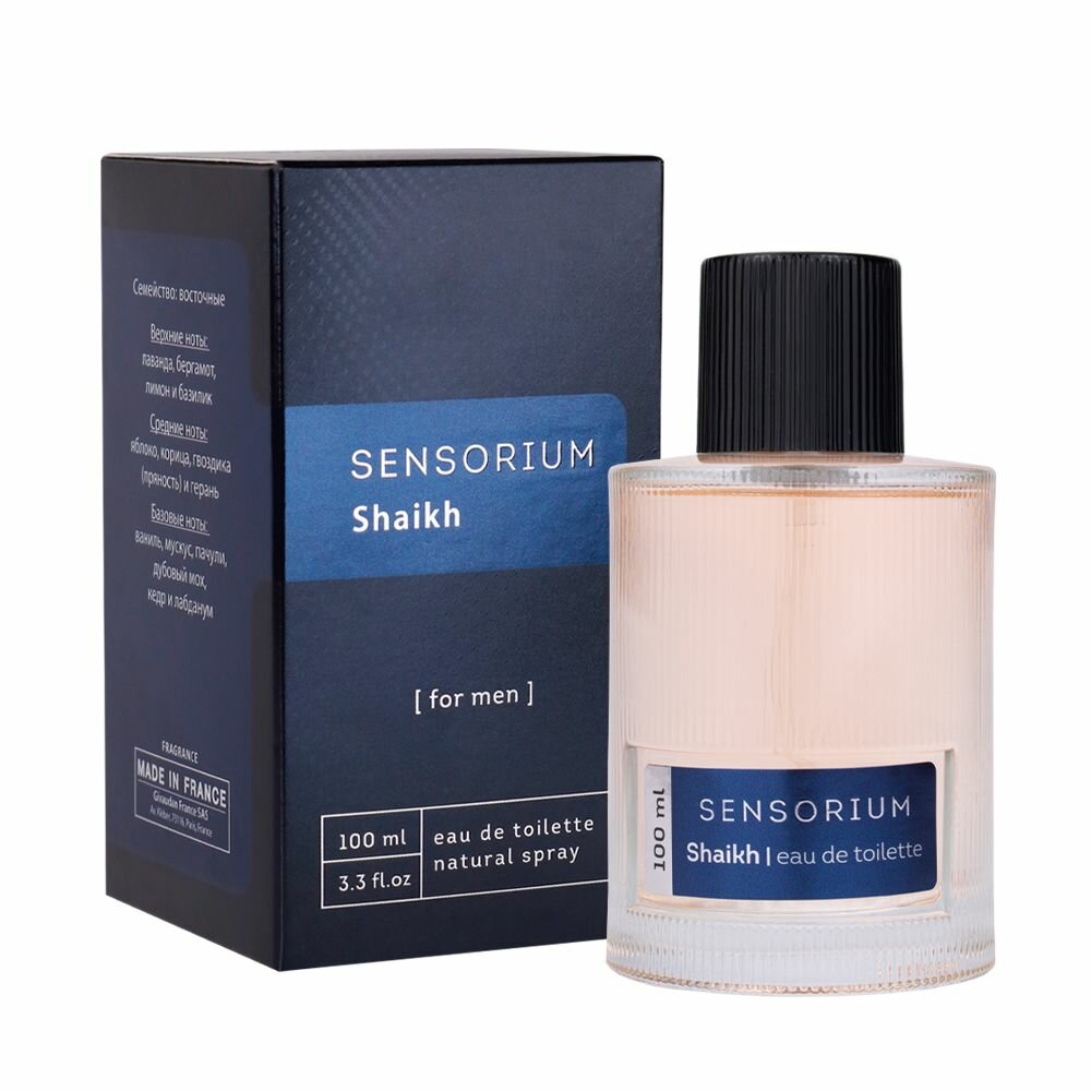Парфюмерная вода Delta parfum Sensorium Shaikh, восточная, для мужчин, 100 мл