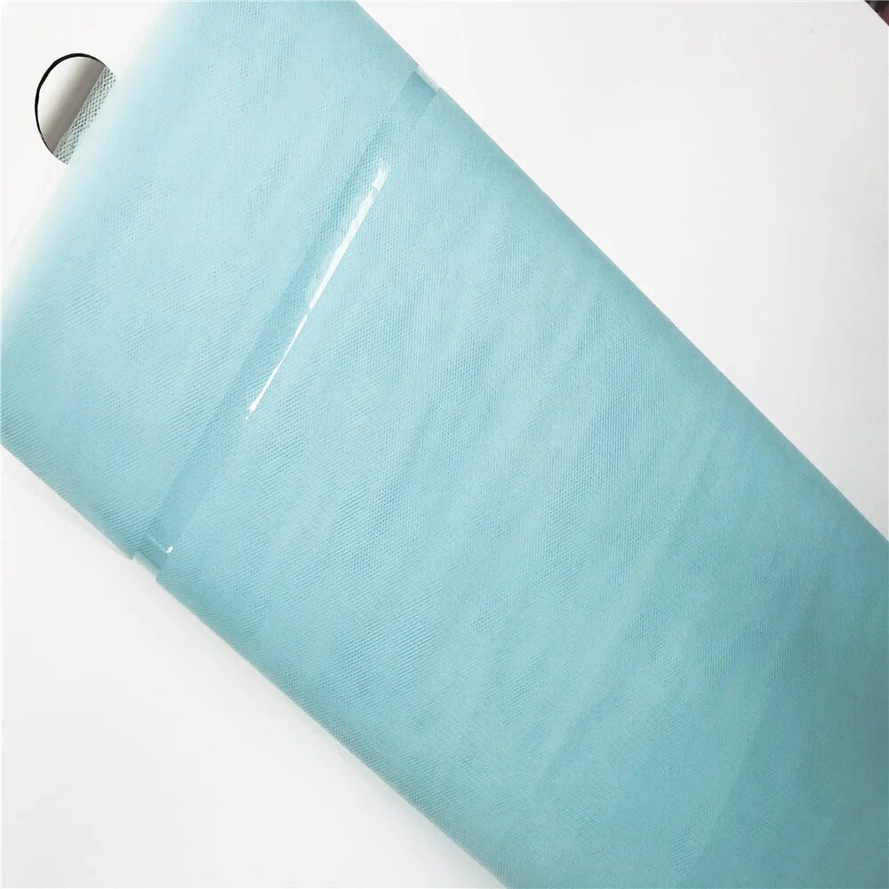 Бирюзовый тюль полиэстер C41-Light Water Blue