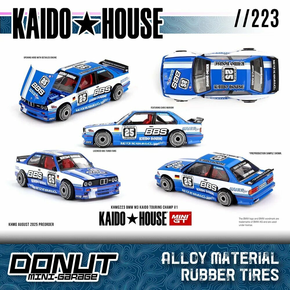 Машинка KAIDO HOUSE MINI GT MODEL 1:64 #223 BMW M3 TOURING CHAMP V1 Die-cast Alloy Model Collection Toy Children Gifts
