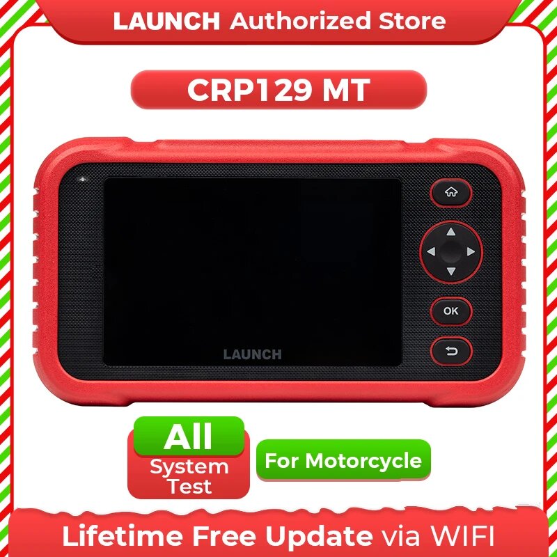 Диагностический сканер LAUNCH CRP129 MT для мотоциклов, OBD2, автосканер, инструмент для диагностики мототехники, пожизненные бесплатные обновления