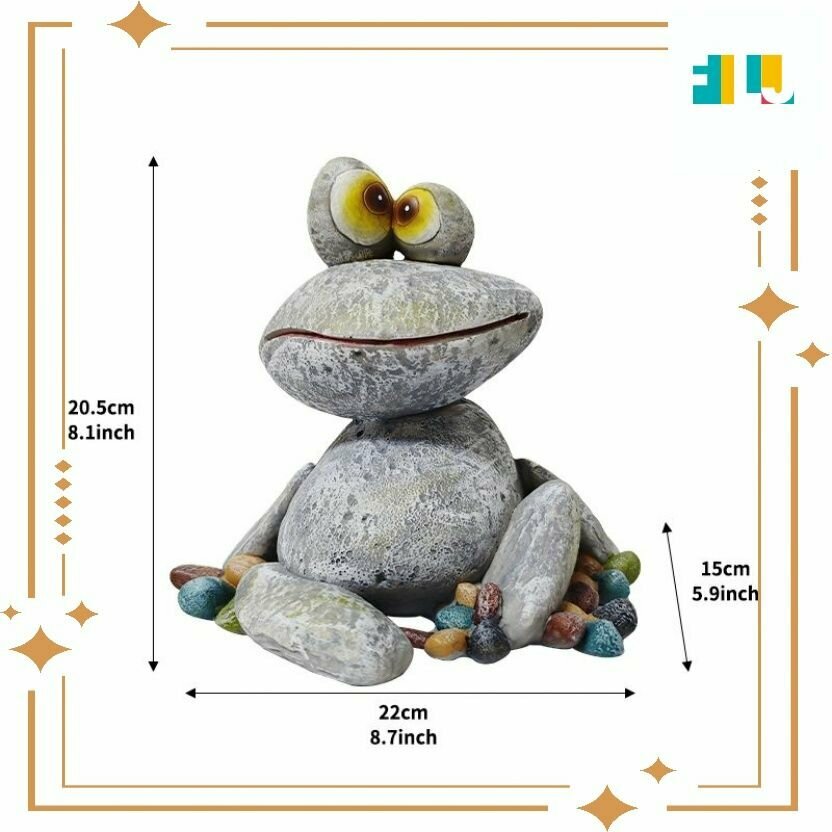 Эксклюзивные садовые скульптуры из смолы в виде лягушек на камнях с фактурой натурального камня