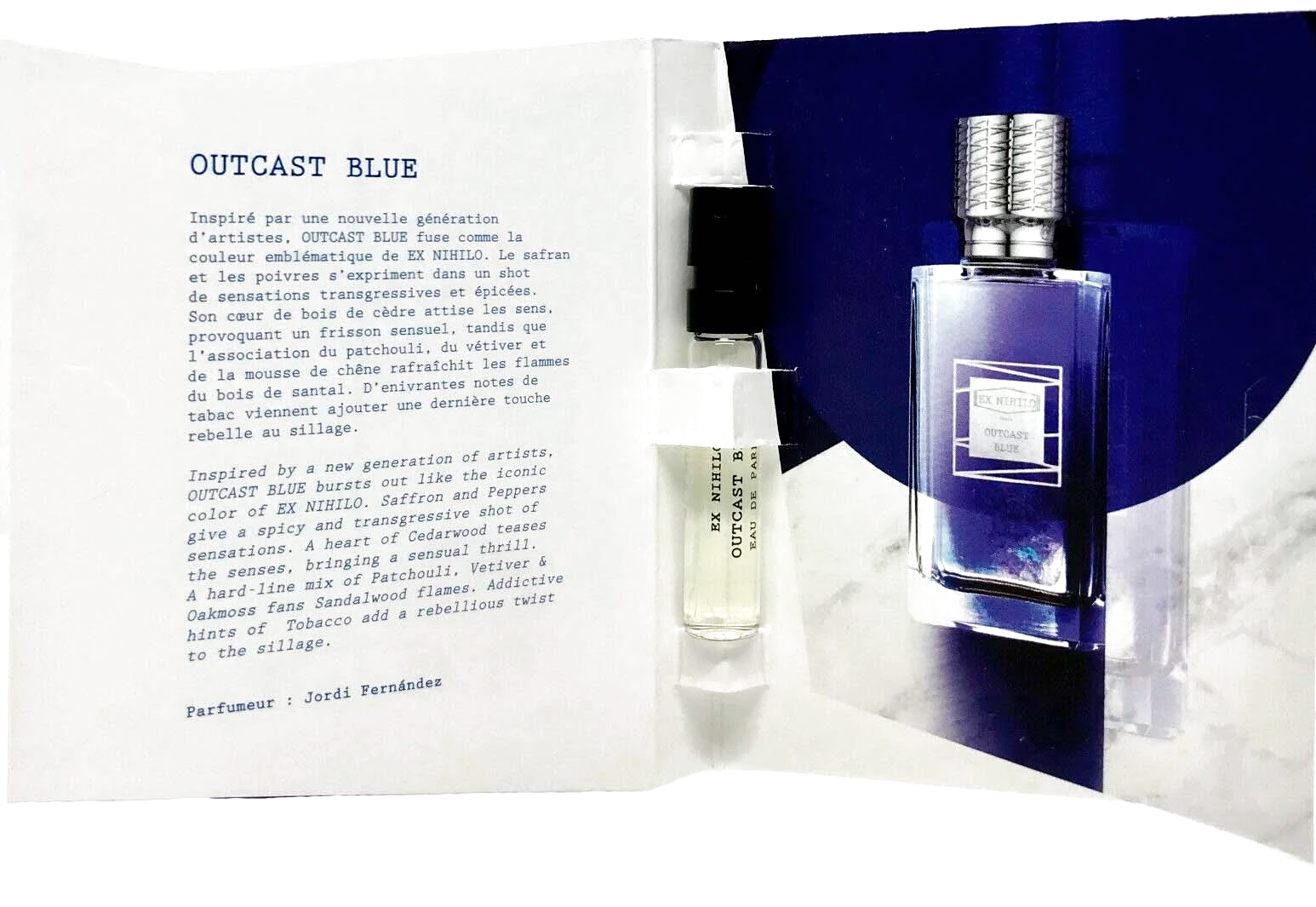 Ex Nihilo Outcast Blue пробник парфюмерной воды 2 мл унисекс / Экс Нихило Ауткаст Блю сэмпл духов