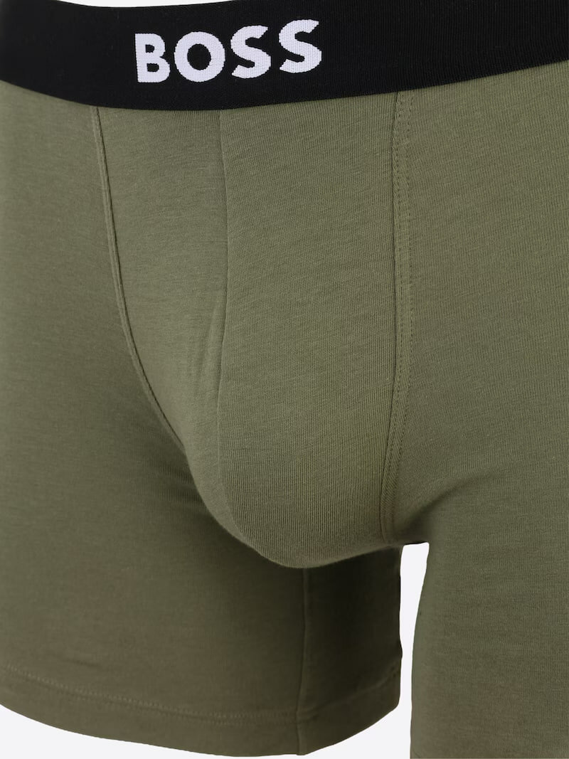 Трусы BOSS Boxer Long One, комплект из 3 шт., размер M, хаки, коричневый — фото 1