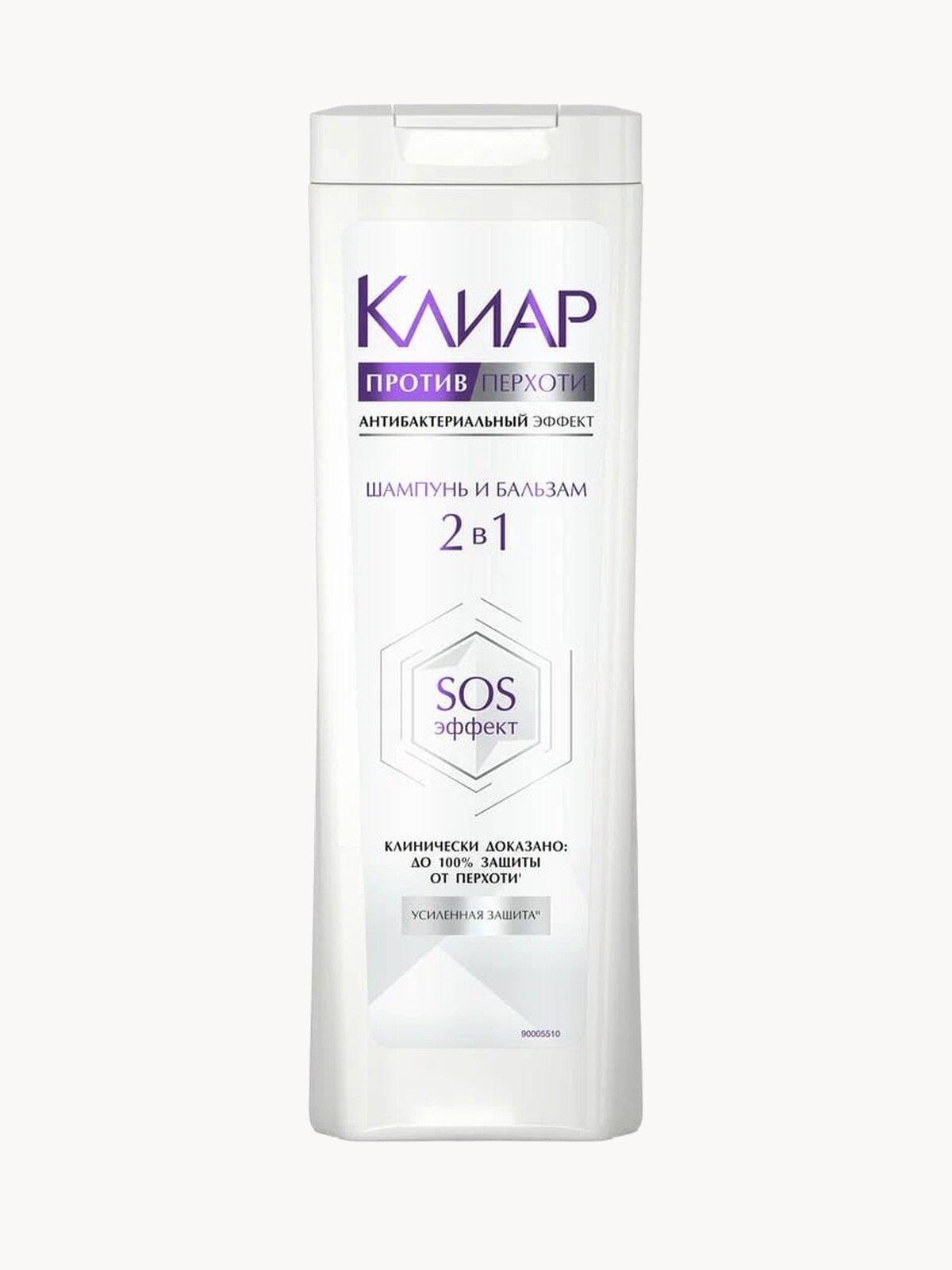Клиар шампунь и бальзам-ополаскиватель против перхоти 2 в 1 Антибактериальный эффект 380 мл