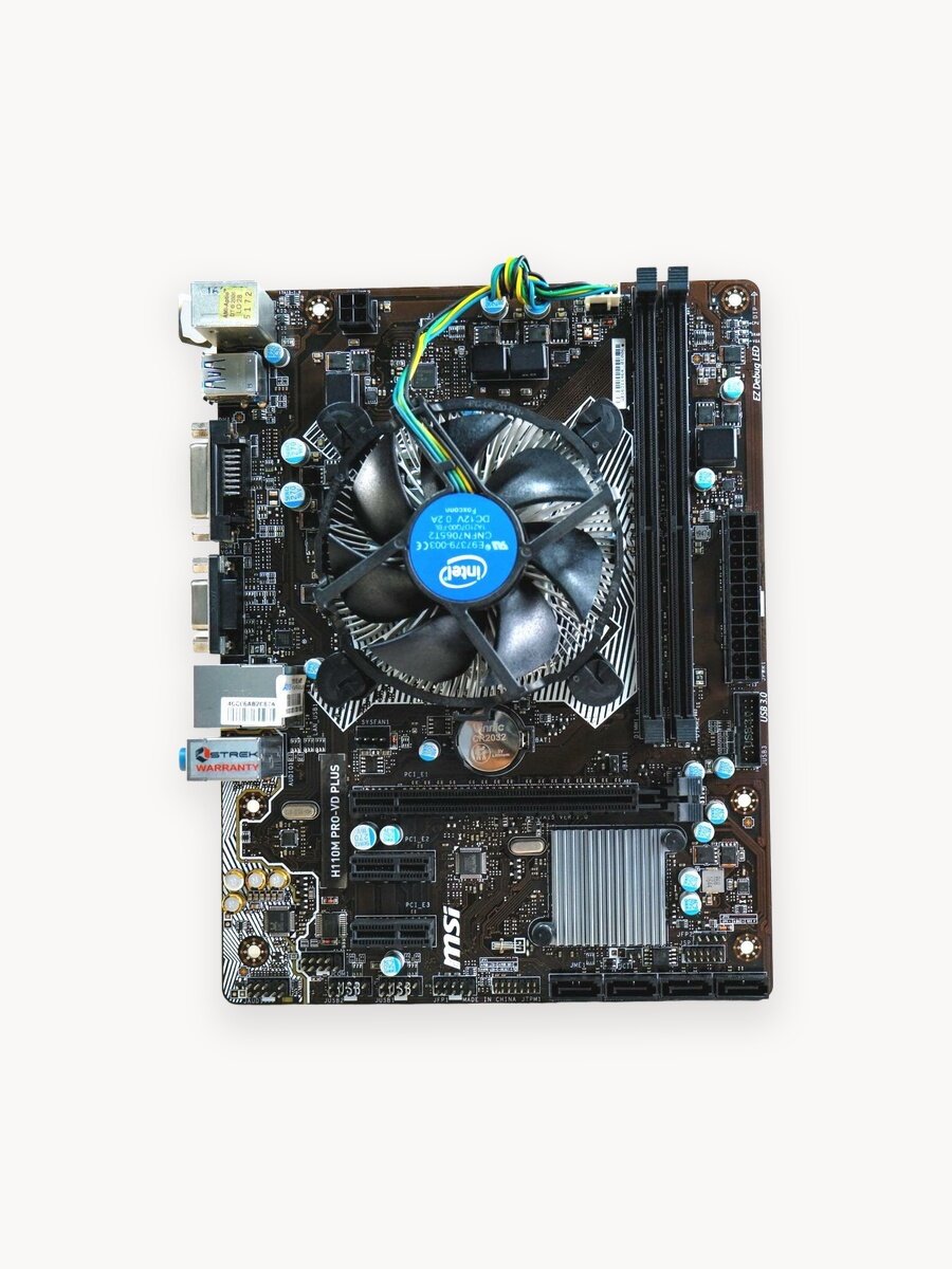 i3-6100 MSI LGA1151 материнская плата с процессором и вентилятором