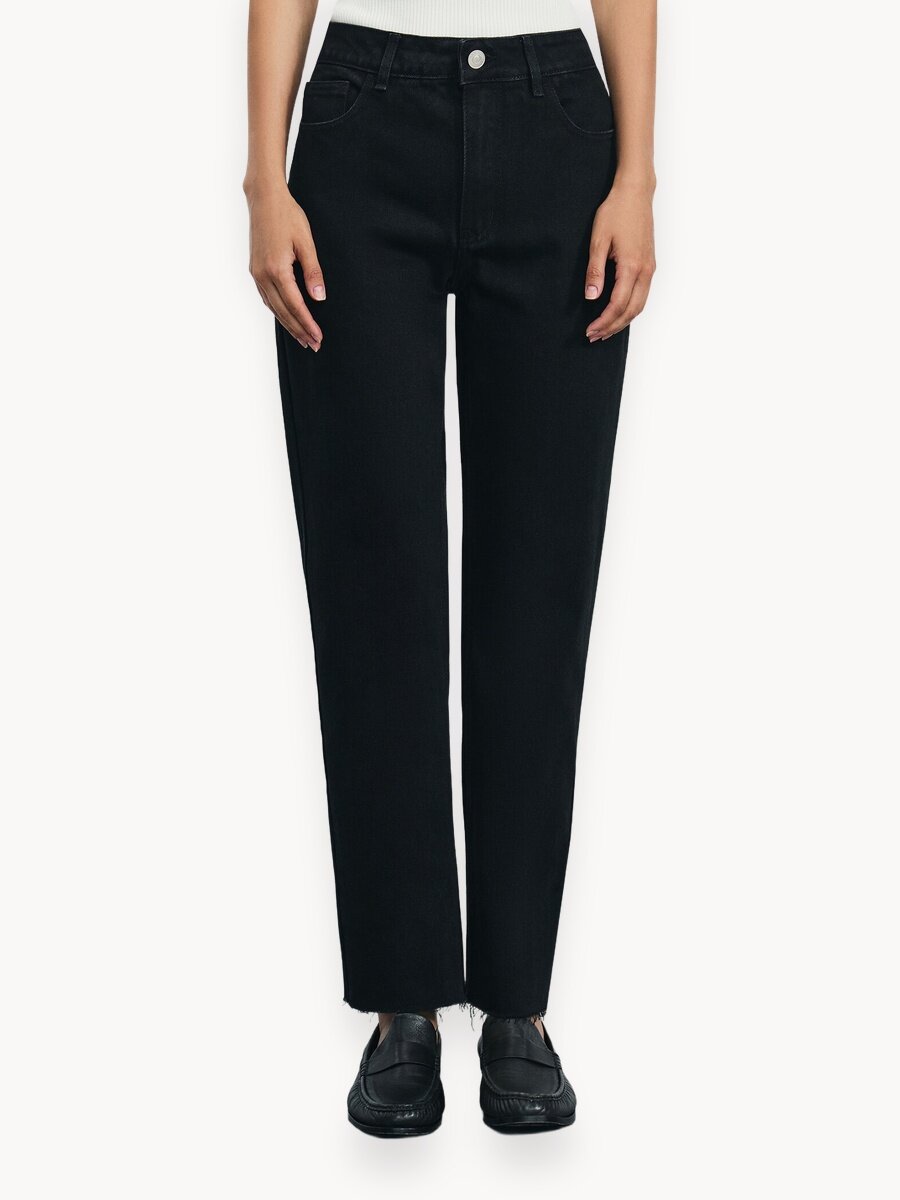 Джинсы straight cropped 