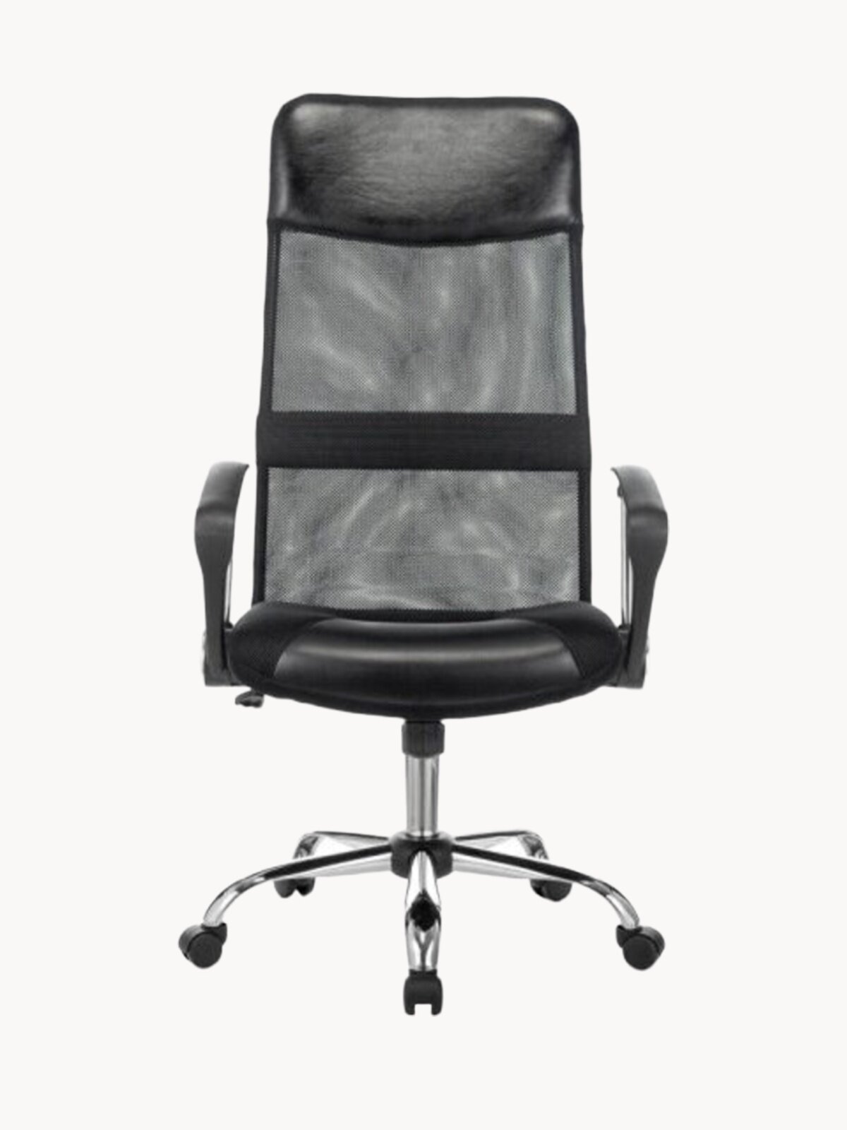 Кресло руководителя Бюрократ CH-600SL/LUX/BLACK черный искусст. кожа/сетка/ткань крестовина хром