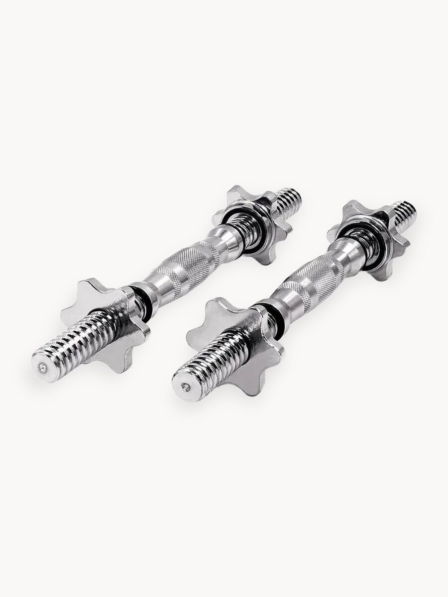 Гриф для гантели PROIRON, 35 см, D 25 мм, набор 2 штуки, хром