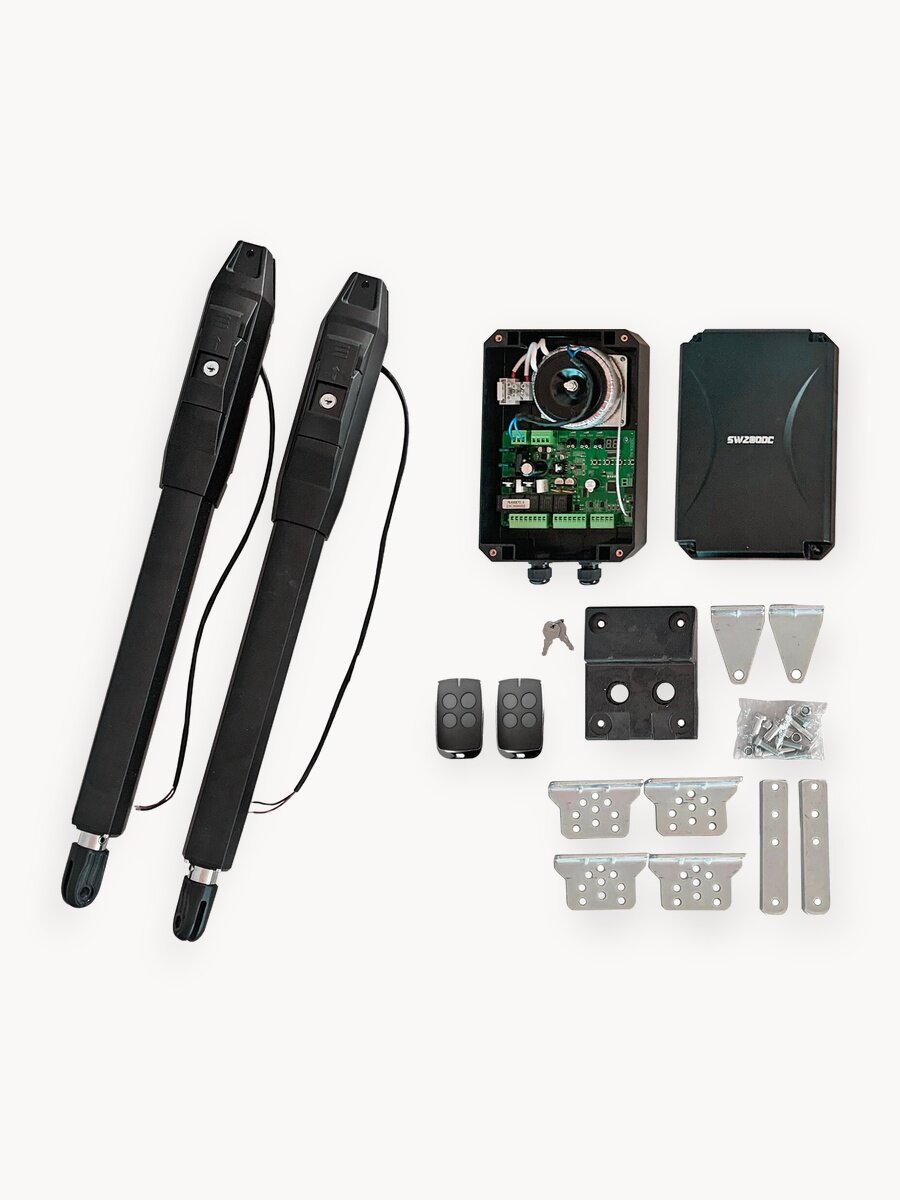 SW230DC Home Gate привод для распашных ворот+ сигнальная лампа. Автоматика для ворот.