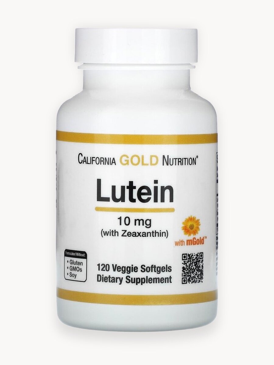 California Gold Nutrition - лютеин с зеаксантином, 10мг, 120 капсул