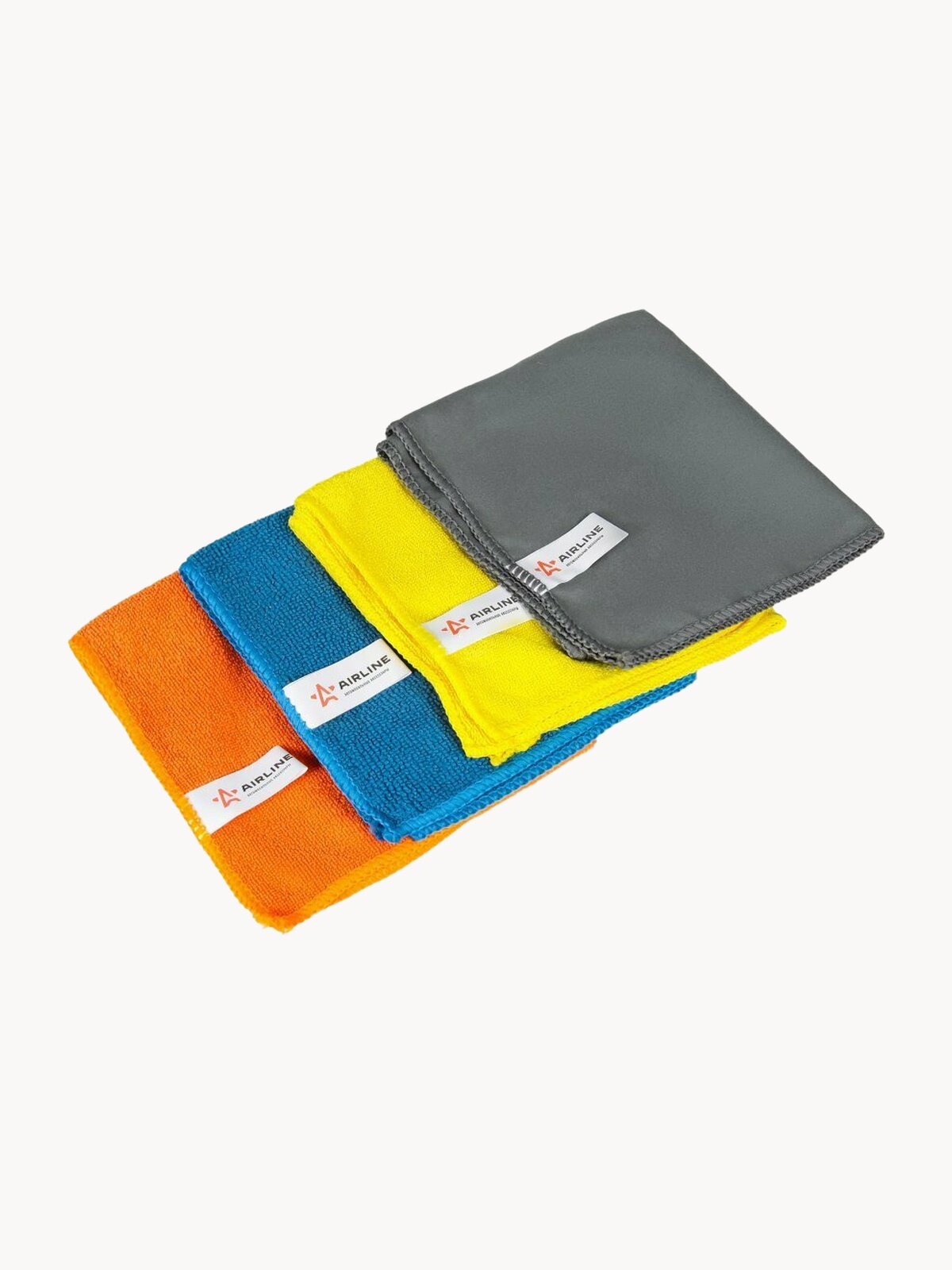 Набор салфеток 4 шт для уборки авто из микрофибры универсальный AIRLINE AB-V-02