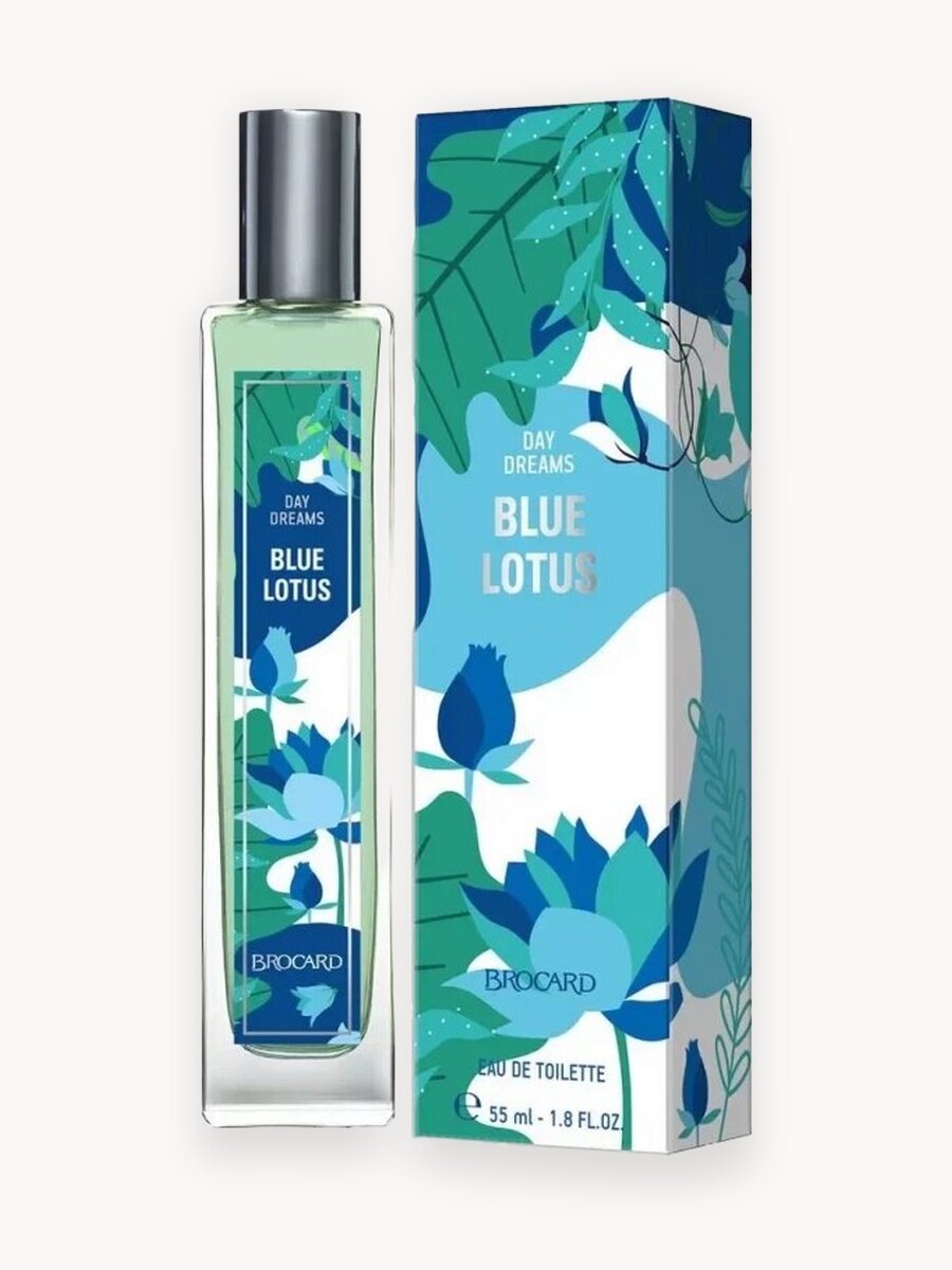 Туалетная вода Brocard "Day Dreams Blue Lotus", женская, цветочный водяной аромат, 55 мл