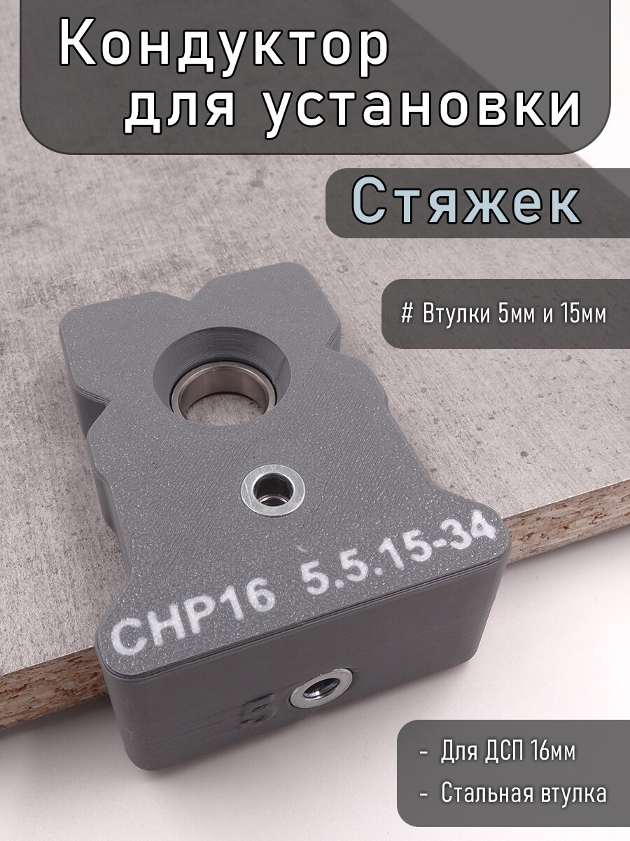 Кондуктор для сверления отверстий под эксцентрики минификсы