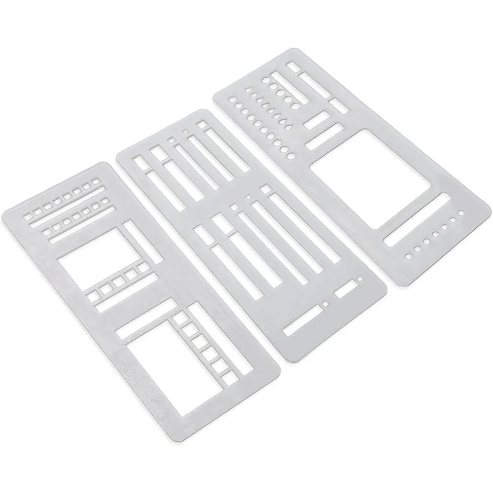 Гибкие трафареты для журналов PET 3 шт. Белый, C