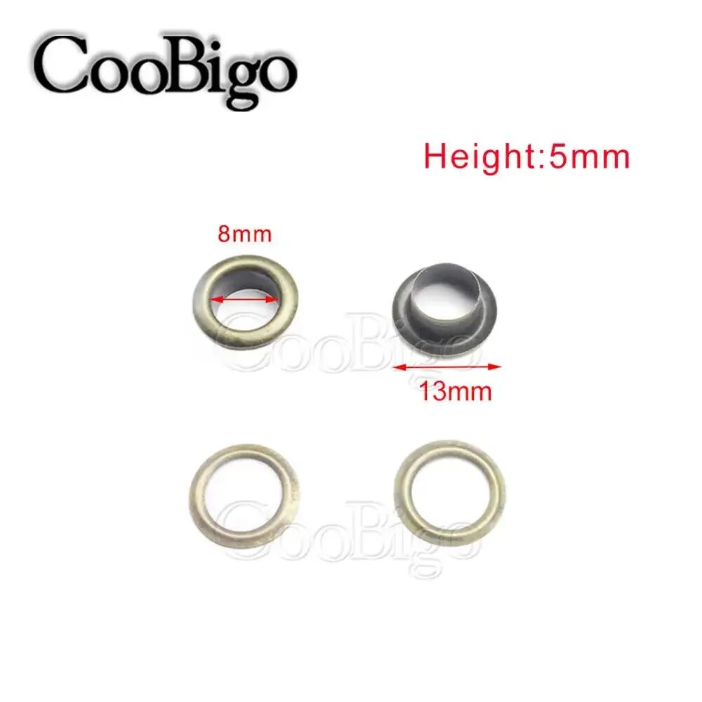 100 Шт, Металлические Люверсы, Бронзовые Круглые Кольца Для Обуви, Сумки, Одежда, Кожаные Ремонтные Втулки, Аксессуары