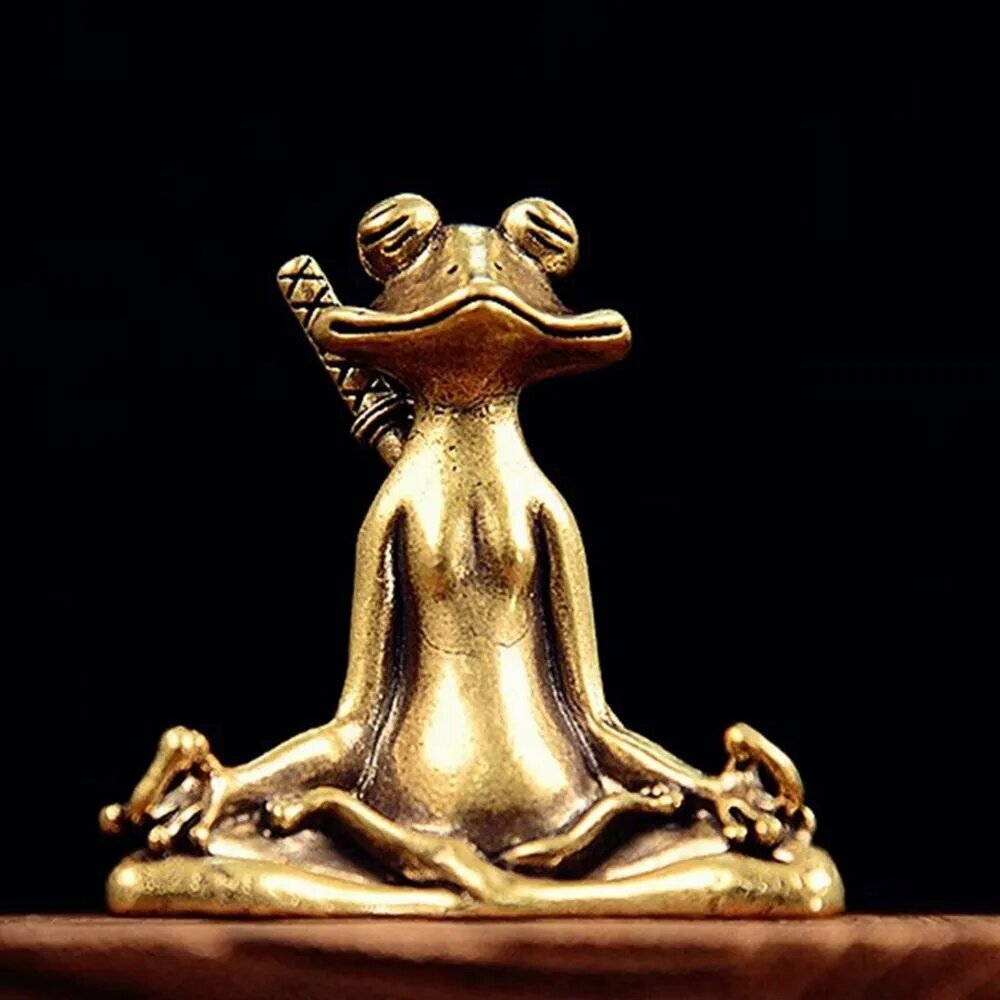 Скульптура лягушка, Латунь, Бронза