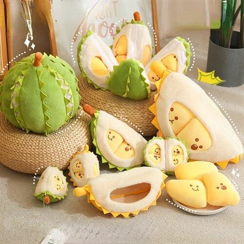 Цельная имитационная кукла из дуриана (отделяемая мякоть)Плюшевая кукла из дуриана, 30 см