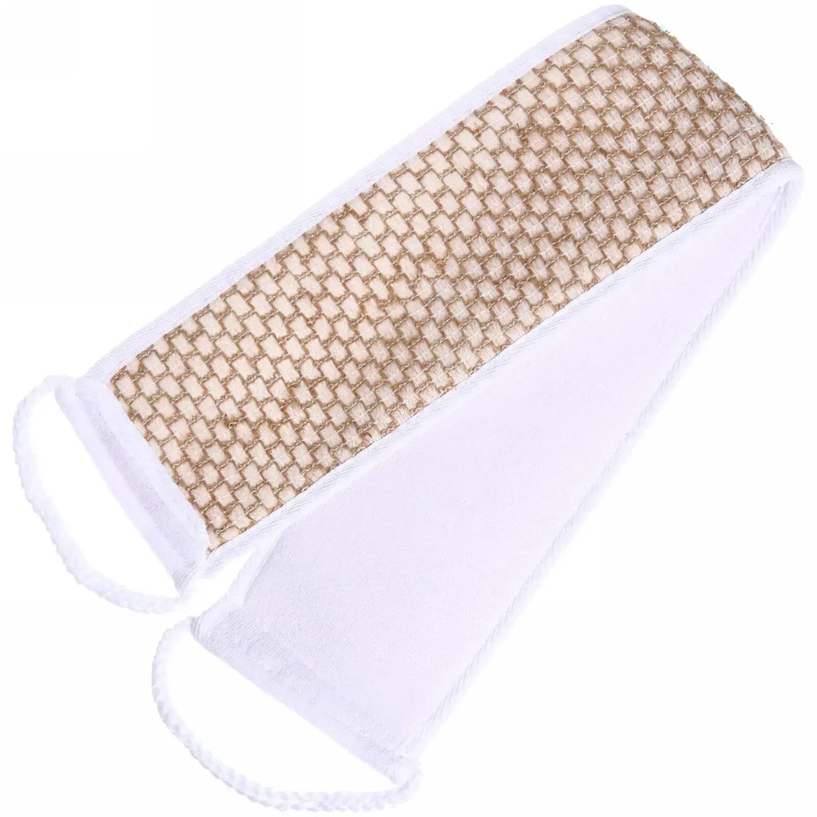 Мочалка комбинированная «Ultramarine», 60x10 см, текстиль, 2 стороны: сетчатая и гладкая, массажный эффект